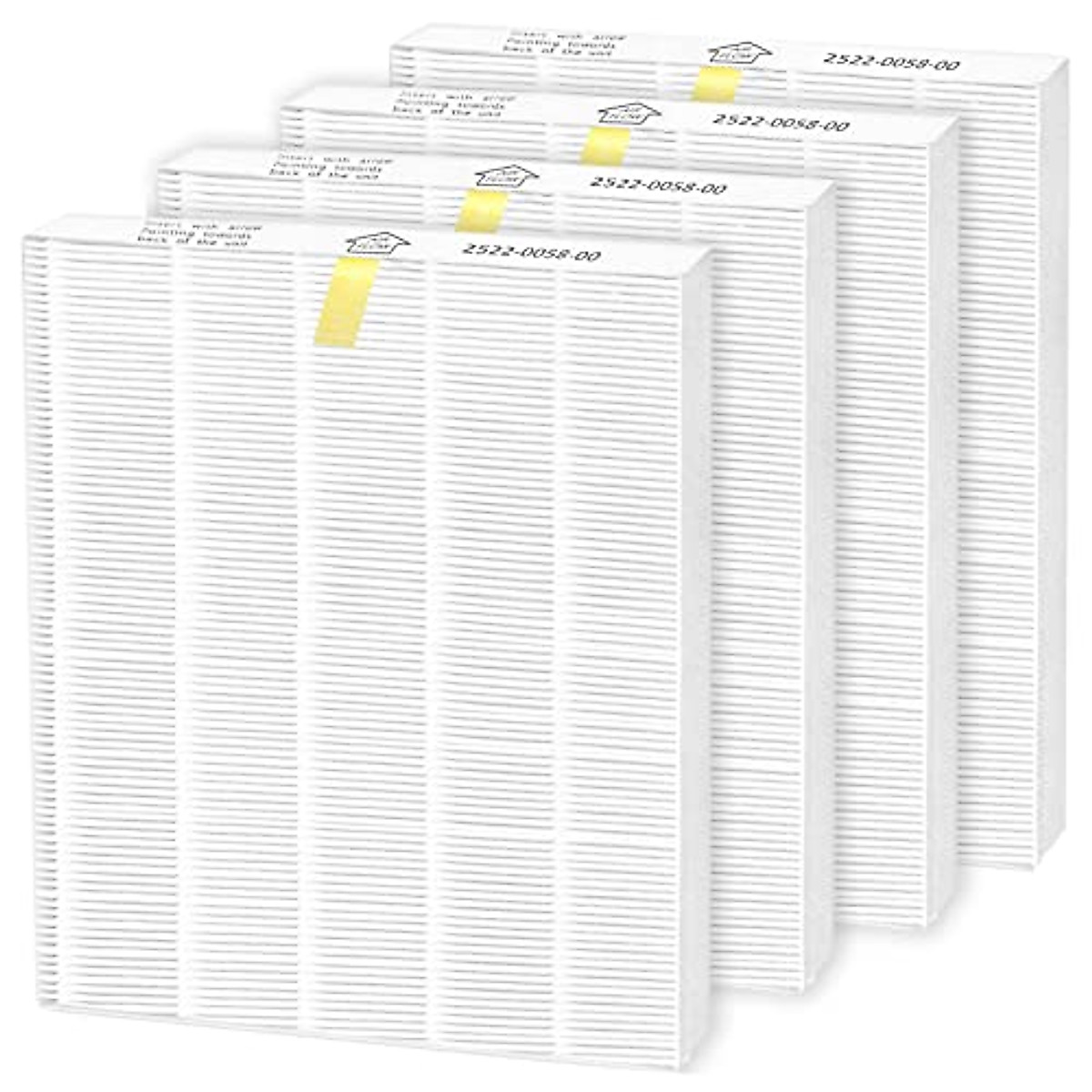 FFsign C545 Replacement Filter Compatible with Winix C545, 4 Pack Ture Filter S Only, for Part Number 1712-0096-00 Filter, Set of 4