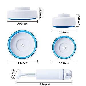 Mason Jar Vacuum Sealer Kit, Canning Food Saver Jar Sealer Attachment with Lid Opener and Vacuum Seal Hand Pump for Regular Mouth Mason Jars