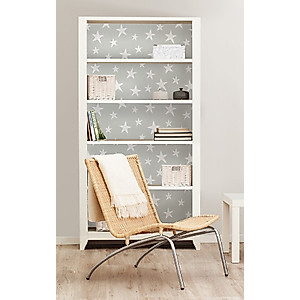 NuWallpaper NU1932 Stardust Peel & Stick Wallpaper, Grey