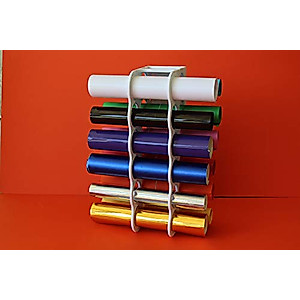 ArtBin 6864AS Vinyl Storage Rack, Stores 12 Vinyl Rolls, White