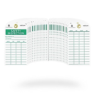 TRADESAFE Safety Inspection Tags for Accident Prevention - 30 Safety Tags with 30 Zip Ties, Durable 32 mil Vinyl, Inspection Record Tag for Scaffolds, Ladders, Fire Extinguisher, Inventory, Machinery