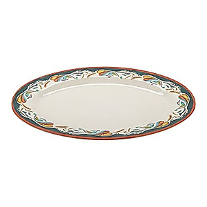 G.E.T. OP-621-BF Melamine Oval Serving Platter, 21" x 15", Bella Fresco