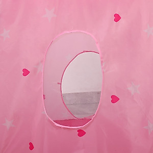 LimitlessFunN 4pc Princess Kids Pop Up Play Tent, Crawl Tunnel, Ball Pit | Includes Star Lights & Carrying Case |, Children Indoor Castle Playhouse for Girls, Toddlers, 47" D x 126" W x 53" H