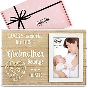 GIFTAGIRL Godmother Gifts from Godchild Picture Frame - Beautifully Worded Photo Frame Appreciation Gift from Family is an Ideal Godparent Gifts from godchild, and Arrives Beautifully Gift Boxed…