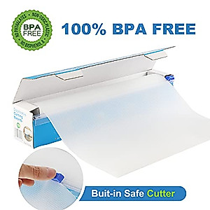 KOLOX Disposable Cutting Board with Built In Sliding Cutter, 10FT, Easy Clean-Up and Convenient Use, Large Flexible Chopping Boards for BBQ, Kitchen, Travel & Outdoor