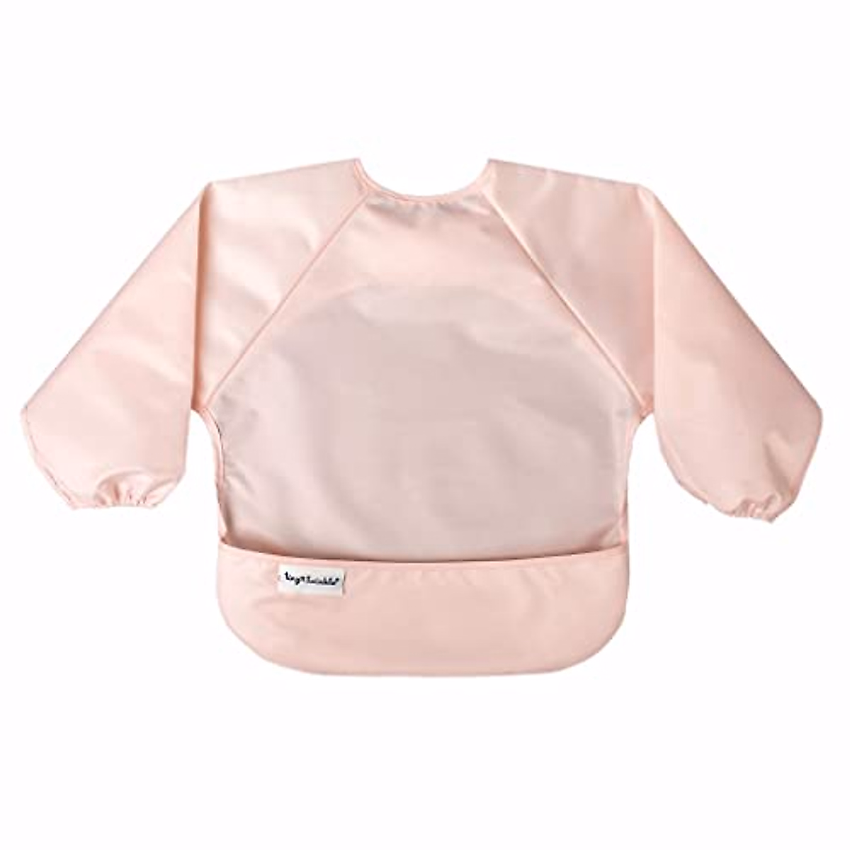 Tiny Twinkle Mess Proof Baby Bib, 2 Pack Long Sleeve Bib Outfit, Waterproof Bibs for Toddlers, Machine Washable, Tug Proof (Rose Burgundy, Small 6-24 Months)