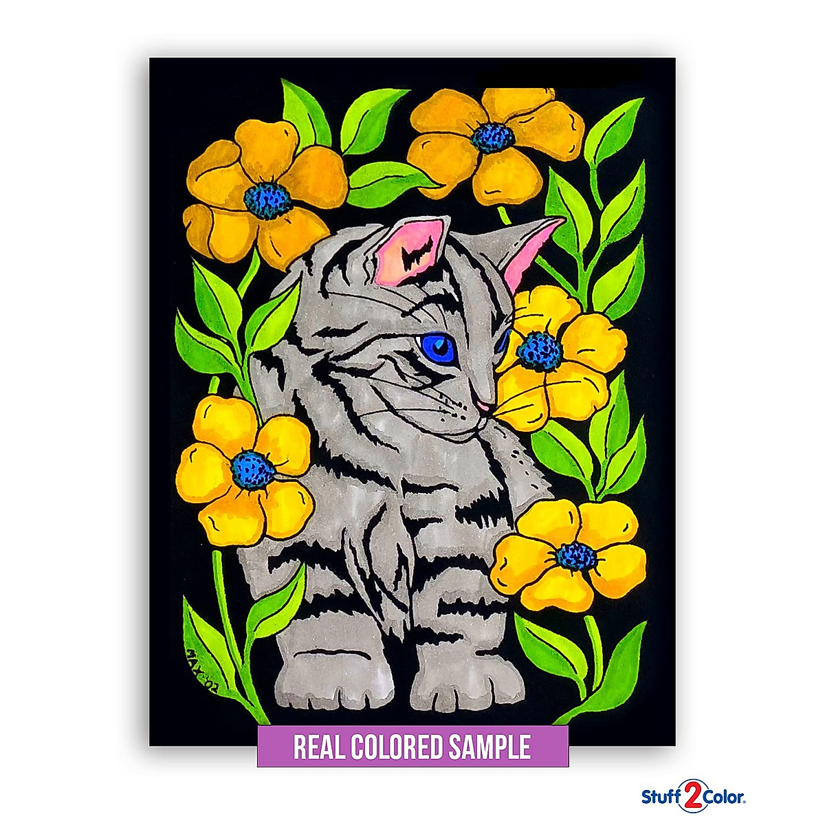 Super Pack of 18 Fuzzy Velvet Coloring Posters (Artistic Edition) - Great for Family Time, Arts & Crafts, Travel, Classrooms, Care Facilities [For All Ages: Girls, Boys, Adults, Toddlers, and More]