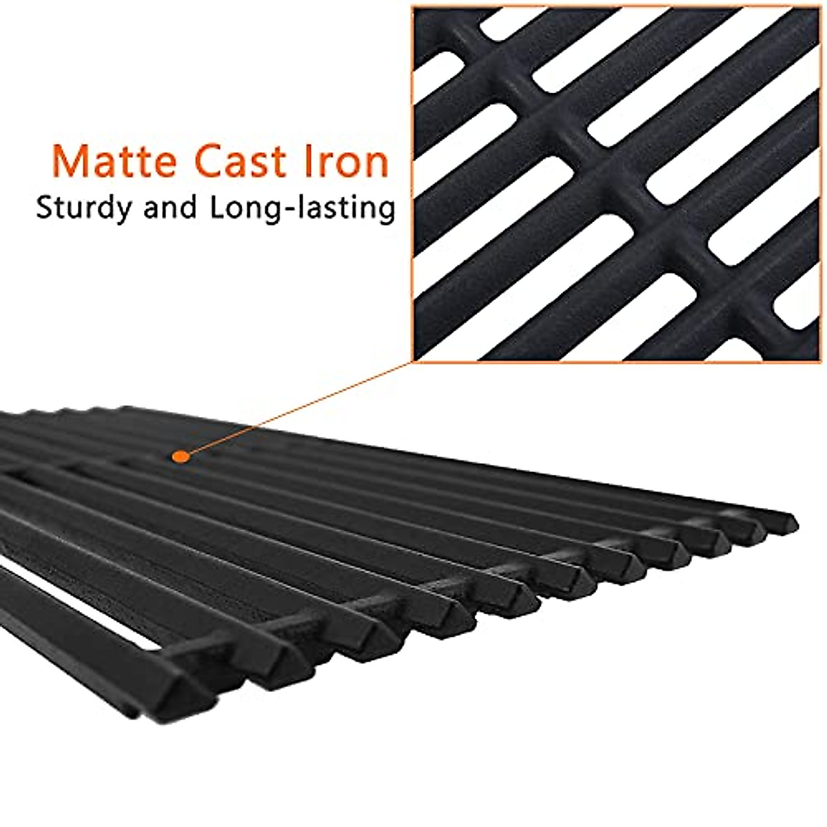 BQMAX 18 7/16" Grill Parts for Charbroil Tru-Infrared 466242014 463273614 463241014 463246909 463241013 463243911 Stamped Stainless Steel Emitter and Cooking Grid