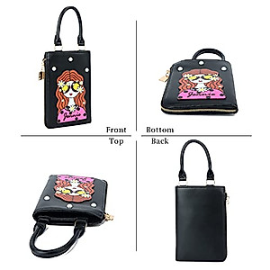 LUI SUI Women's Novelty Unique Girls Face Shoulder Purse Bags Personalized Cute Tote Top Handle Satchel Crossbody Bags