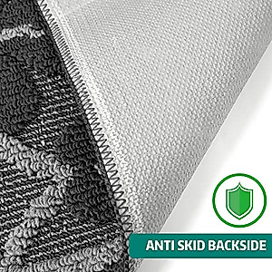 EGOBUY 47x19 Inch/31x19 Inch Kitchen Mat Rugs Made of Polypropylene 2 Pack Soft Kitchen Rug Set Specialized in Anti Slippery & Machine Washable for Home Kitchen, Grey