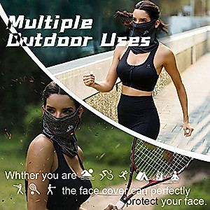 ARRUSA Summer Cool Face Cover, Scarves Neck Gaiter Breathable Dust-proof Mouth cover for Men & Women Fishing Outdoor Sport
