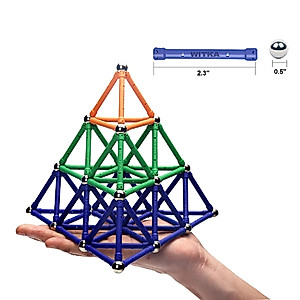 WITKA 99 Pieces Magnetic Building Sticks Blocks Toy Brain Training STEM Toys Intelligence Learning Games Set Gift for Kids