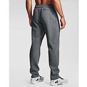 Under Armour Mens Rival Fleece Pants , Pitch Gray Light Heather (012)/Onyx White , Medium