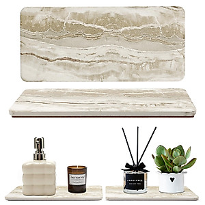 Set of 2 Drying Stone Soap Tray for Bathroom Countertop Trays Ceramic Kitchen Sink Accessories Hand Soap Dish Holder Absorbent Kitchen Tray Bathroom Sink Tray Counter Vanity Trays