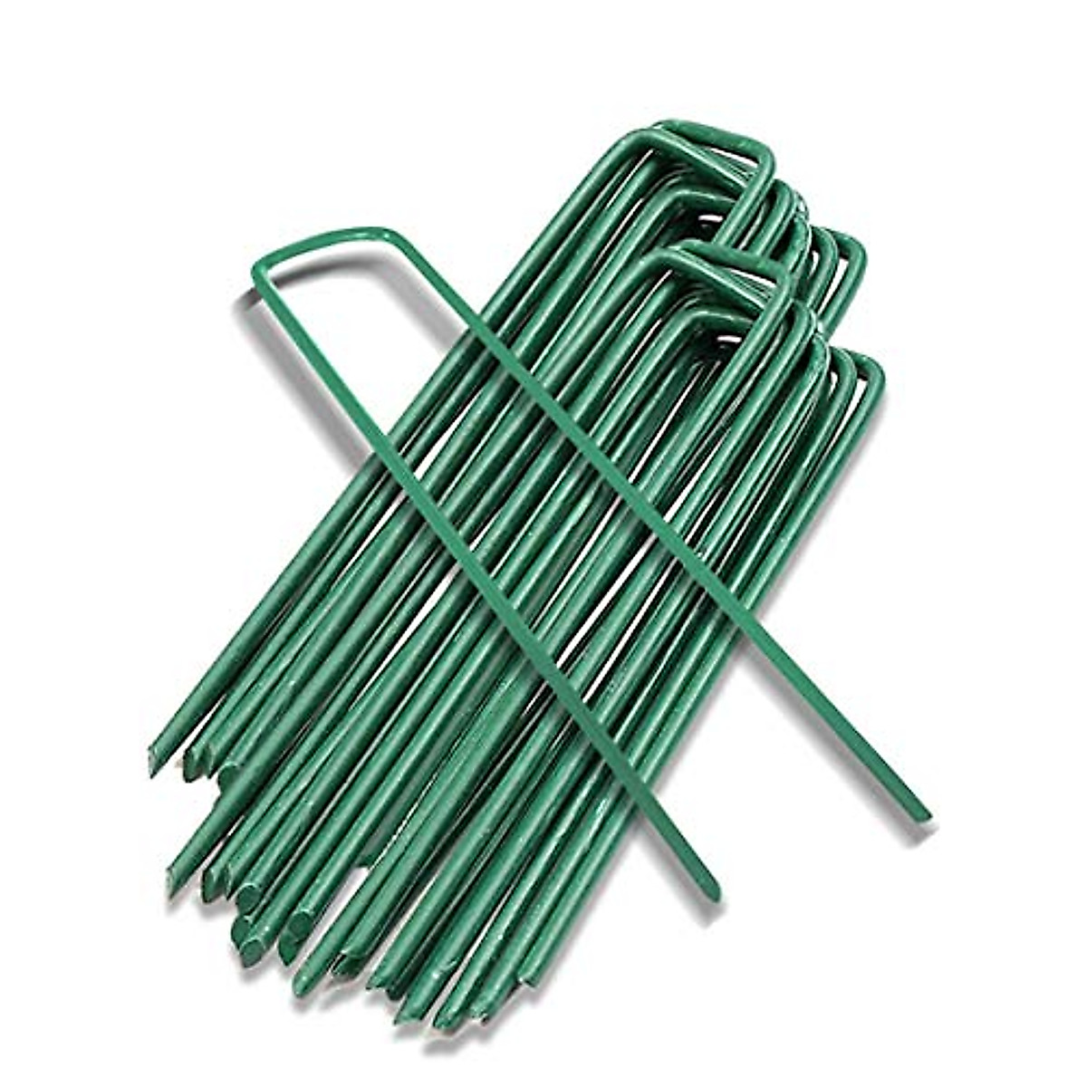 Yeasing Garden Pegs Pins Ground Stakes Staples Spikes U Shaped Landscape Securing Nail Pin Lawn Fabric Netting Matting 6Inch 20PCS