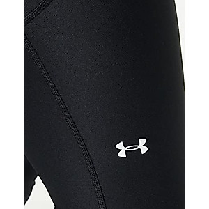 Under Armour Women's HeatGear Armour High Waisted Pocketed No-Slip Capri Leggings , Black (001)/White , X-Large