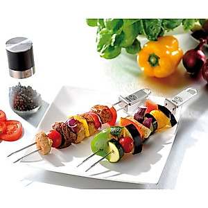 GEFU 15420 Stainless Steel Barbecue skewers Twinco, 2-piece set