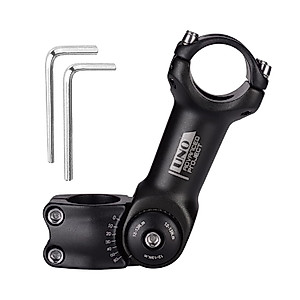Bike Stem FOMTOR 25.4mm 110mm Adjustable 0~60 Degree UNO MTB Adjustable Handlebar Stem for Most Mountain Bike Road Bike (Fit for 1'' Handlebar)