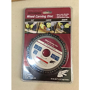 SHININGEYES 4 1/2 inch Wood Carving Disc Cut Chain Grinder Disc Chainsaw Grinding Wheel Chain Blade Circular Plate 7/8" Arbor, Circular Saw Blade 13 Teeth (115mm)