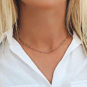 Pura Vida 14" Silver Seeing Stars Choker Necklace - Brand Charm, Exclusive Design - 3" Extender