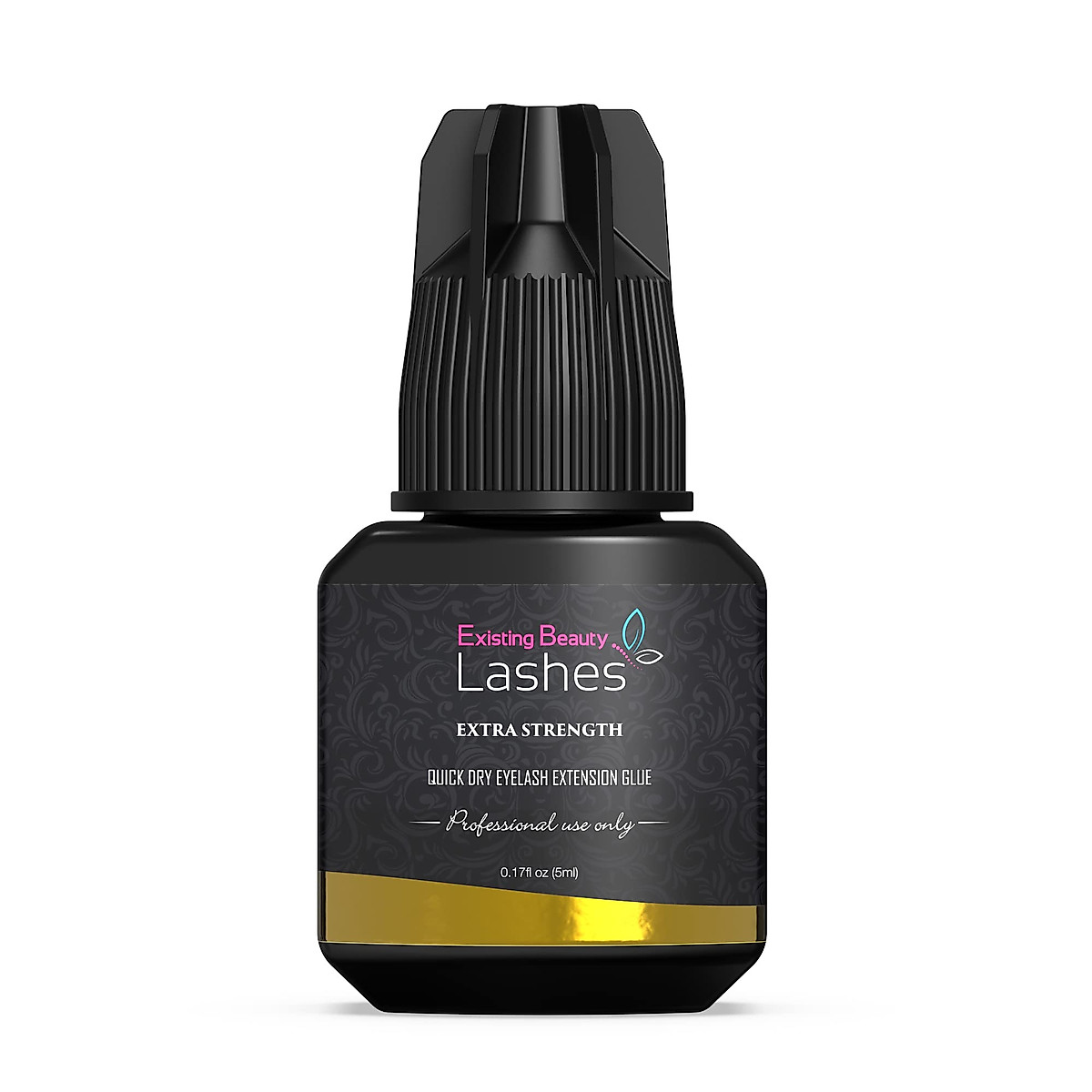 Eyelash Extension Glue Extra Strong Professional Lash Glue for Eyelash Extensions - Drys in 1-2s with 6-7 Week Retention by Existing Beauty Lashes 5ml