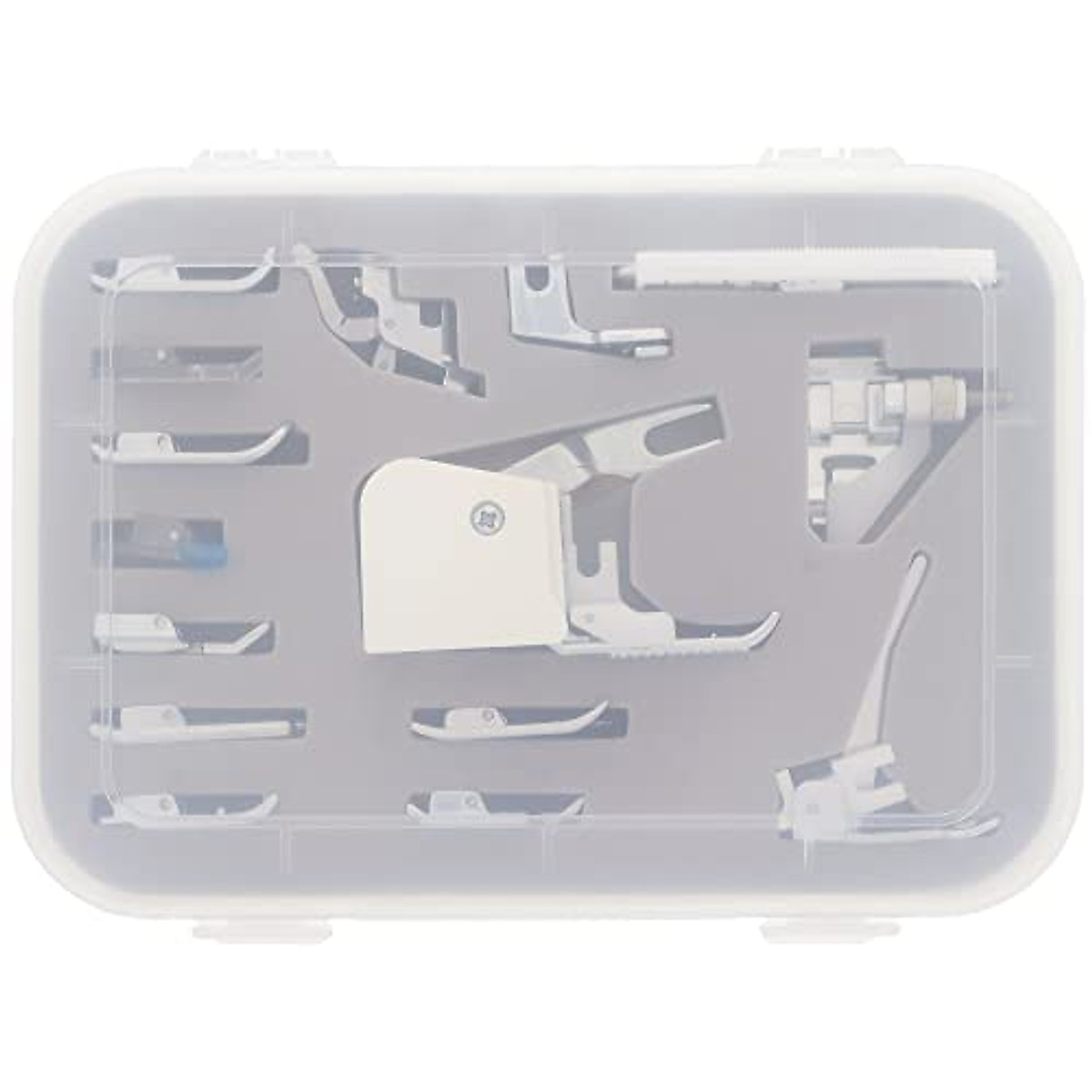 Sewable 15 Piece Presser Feet Set with Walking Foot | Fits Low Shank Sewing Machines - Brother, Janome, Singer, Baby Lock, Kenmore, and More | 14 Presser Feet, Snap On Adapter, and Storage Case