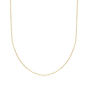 Ross-Simons 0.7mm 14kt Yellow Gold Rope-Chain Necklace. 18 inches