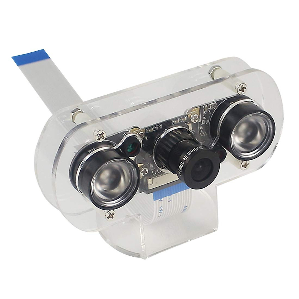 HiLetgo Raspberry Pi Camera 5MP OV5647 Adjustable-Focus Webcam Night Vision Camera Module Video 1080p for Raspberry-pi 2 Raspberry-pi 3 Model B Model B+ with Case