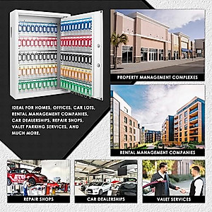 Barska Digital Electronic Keypad Lock Wall Mount Key Cabinet Safe - Ideal for Home Hotels Schools & Businesses