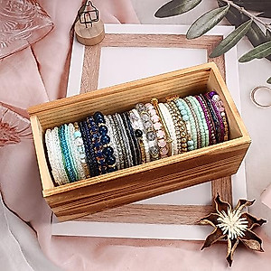 LOYALLOOK 6 Sets Bohemian Stackable Bead Bracelets for Women Stretch Bohemian Style Stretch Multilayered Boho Bracelet Set