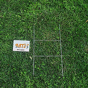 MTB H Frame Wire Stakes 20 x10-inch (Pkg of 10) 9ga Metal -Yard Sign Stakes for Advertising Board,Lawn Sign Holder