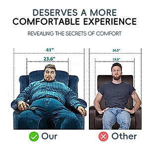 Caberryne Power Recliner Sofa Set with LED Lights，Leather Reclining Chair with USB Port for Living Room Furniture Set,Leather Recliner Chair for House/Home Theater(Chair 1 Piece，Grey)