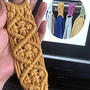 Crochet Towel Holder, Macrame Towel Holder Ring, Macrame Towel Holder Ring，Macrame Kitchen Towel Holder, Macrame Dish Towel Holder, Handmade Macrame Dish Towel Holder Decoration (3 PCS)