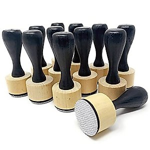Mini Ink Blending Tools Bulk (12 Pack) Round for Stamp Ink Distressing, Blending, Alcohol Ink, Dabber Tool Applicator and More