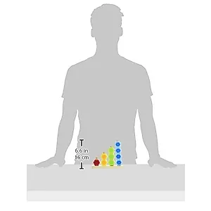 Hape Wooden Counting Stacker Block Set| Number Puzzles Counting Stacking Game for Toddlers 1Y+