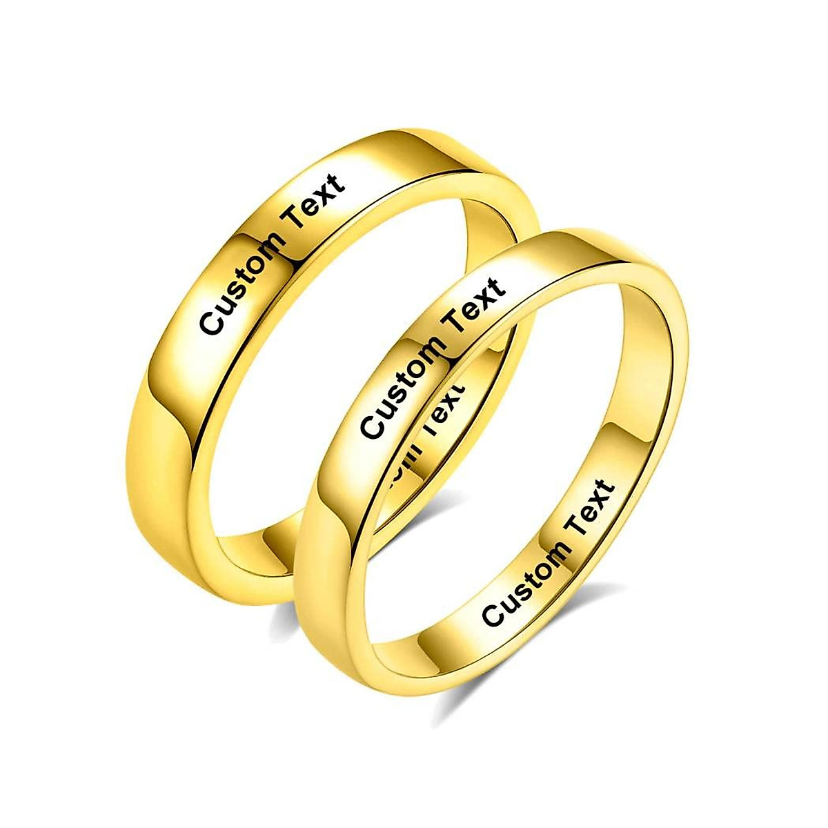 Friendship Rings Mobius Twist Best Friend Ring for 2 Matching Friends Bff Soul Sister Couples Twin His and Her Love Gifts Simple Promise Pinky Personalized Engraved Custom Name Sterling Silver