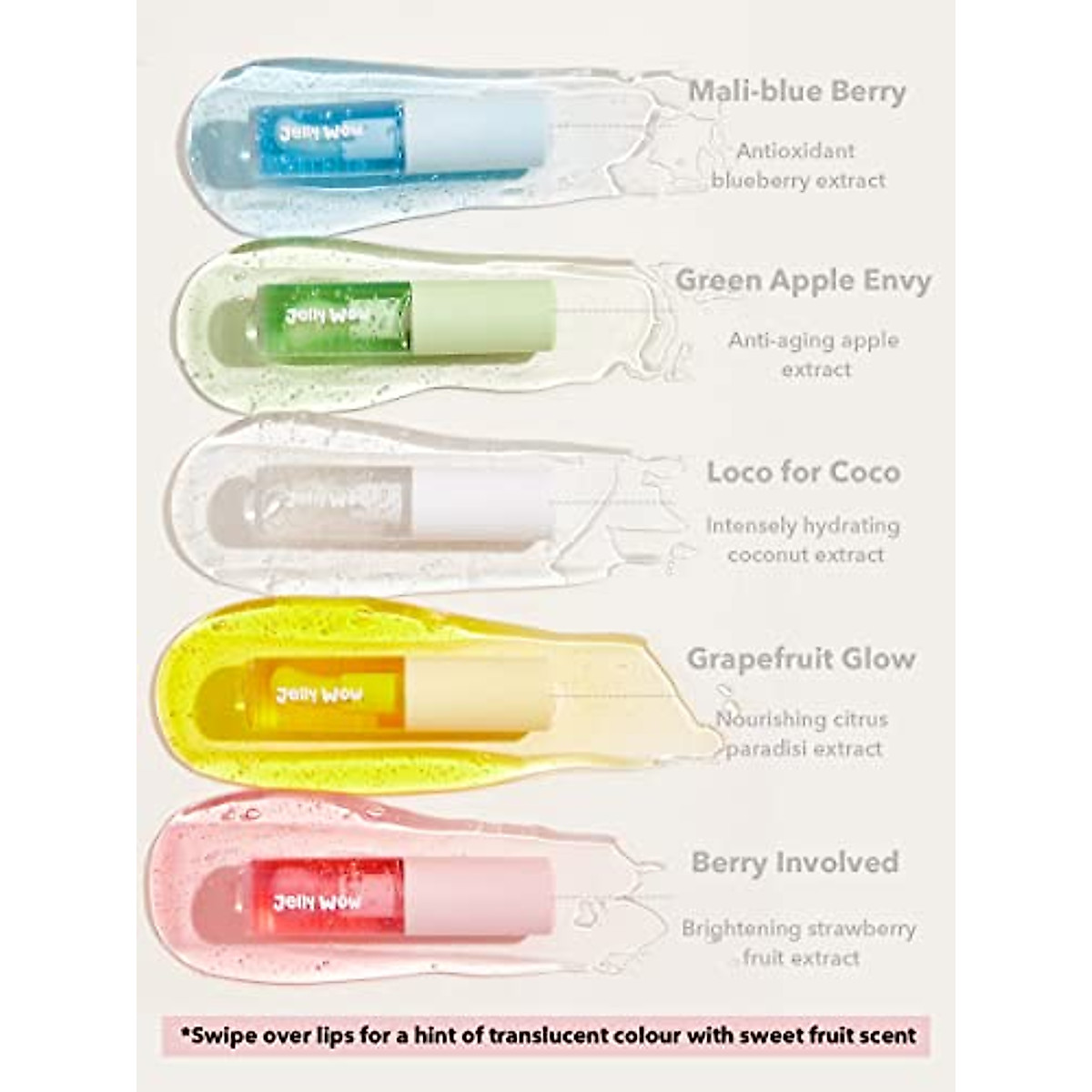 SHEGLAM Jelly Wow Hydrating Non-Sticky Lip Oil Moisturizing Plumping Lip Gloss - Loco For Coco