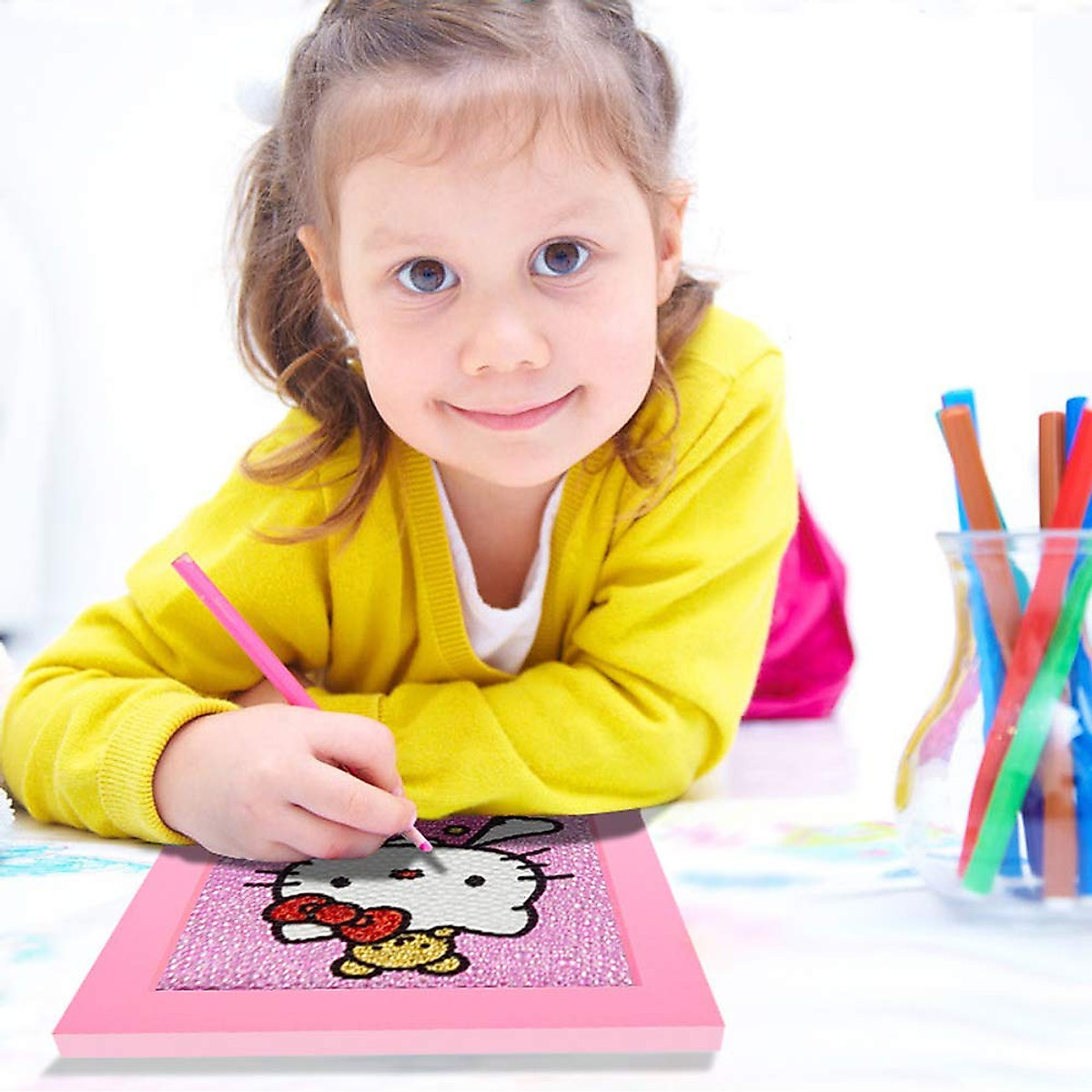 MYSNKU DIY Diamond Painting for Kids Full Drill Painting by Number Kits Arts Crafts Shimmer and Shine Sparkle Mosaics Sticker for Home Wall Decor Gifts for Christmas Birthday (Spiderman)