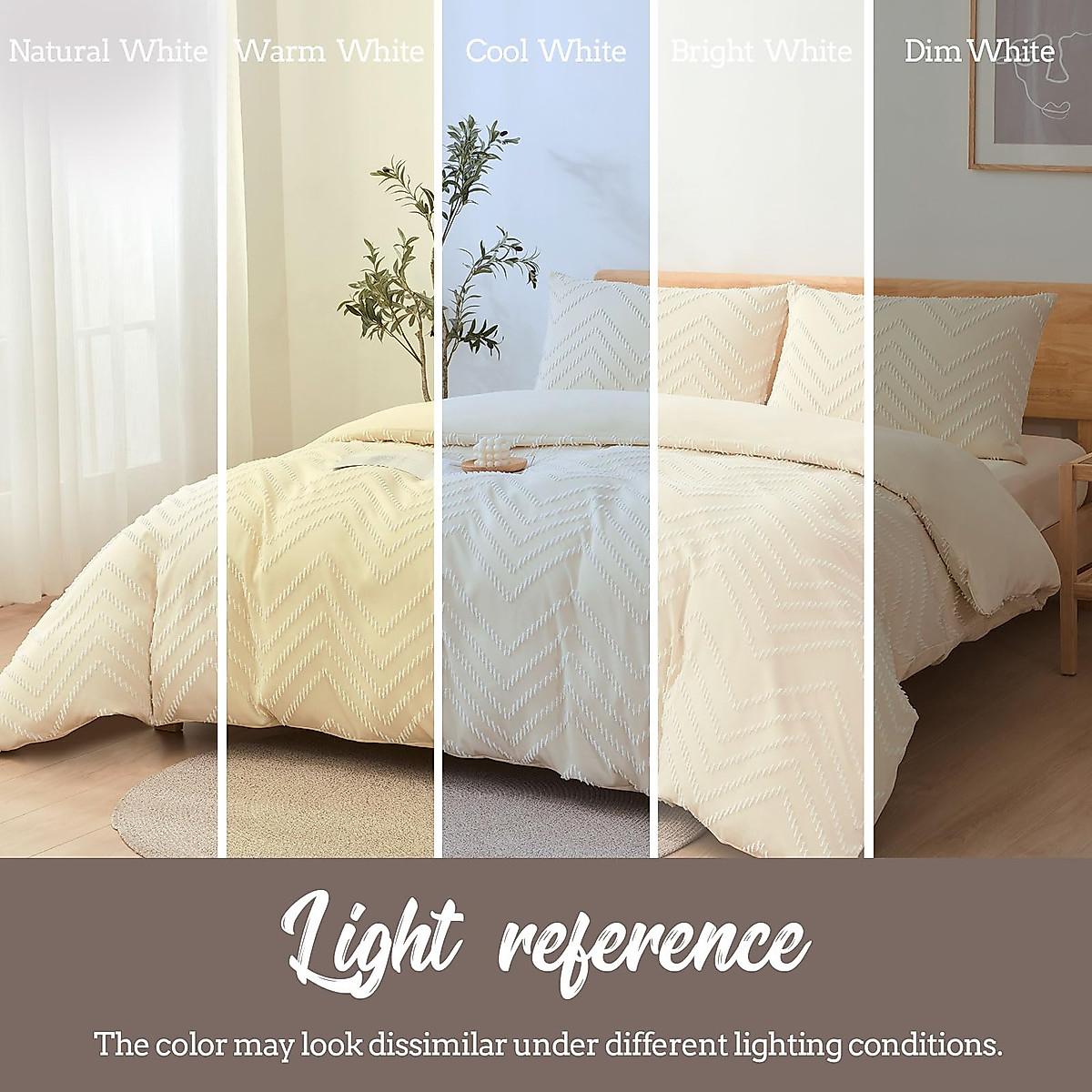 Tametra Twin Duvet Cover, White Tufted Duvet Cover Breathable and Soft in Boho Style, Shabby Chic Embroidery Duvet Cover Set for All Seasons 2 Pieces 68" x 90"(Beige)