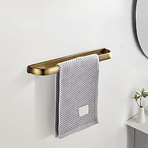 Leyden Brass Toilet Paper Holder,Antique Towel Ring Retro Hand Towel Holder,Brass Towel Bar,Antique Towel Rack Holder Bath 11.81 Inch Rod Hanger