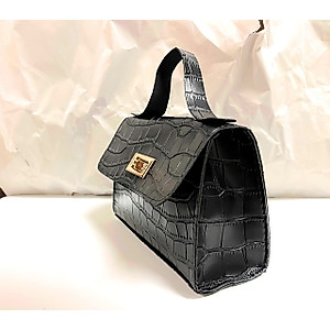 Luxury Handbags with Crossbody in premium PU Leather (Premium black)