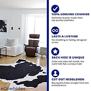Hereford Cowhide Rug Cow Hide Skin Leather Area Rug: XL