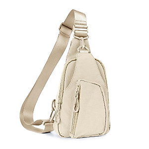 ASLABCREW Daily Sling Bag, Crossbody Daypack Chest Bag with Adjustable Straps Lightweight Small Backpack