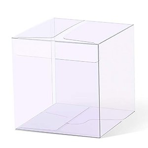 YOZATIA 25PCS Transparent Boxes 4 x 4 x 4 inch, Candy Box, Clear Favor Boxes Gift Boxes for Wedding, Party and Baby Shower Favors
