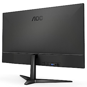 AOC 24B1H 24" Full HD 1920x1080 Monitor, 3-Sided Frameless, VA Panel, HDMI/VGA, Flicker-free