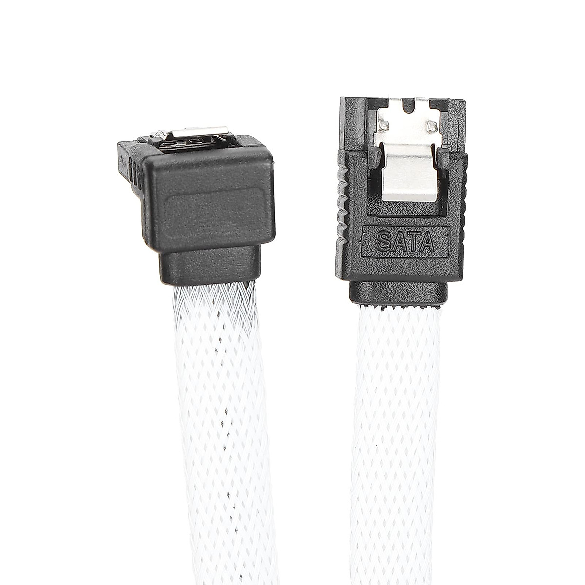 Cable, Dual‑Channel SAS Extension Compatible with II I 500MB/S Solid State Drive with Shrapnel for Solid‑State Disk for SPE(White (Elbow))