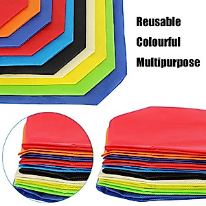 60 Pack Non Woven Tote Bags Reusable Gift Bag Large Reusable Bags with Handles Foldable Grocery Tote Adults Kids Goodie Bags Non Woven Fabric Bags for Birthday Party Shopping Treat Favor, 14 x 10 Inch