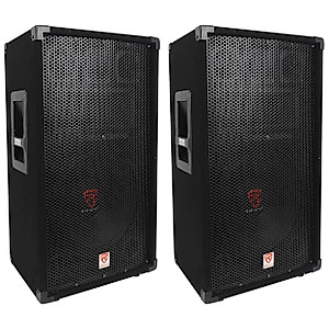 Rockville (2) RSG12 12 3-Way 1000 Watt 8-Ohm Passive DJ/Pro Audio PA Speaker