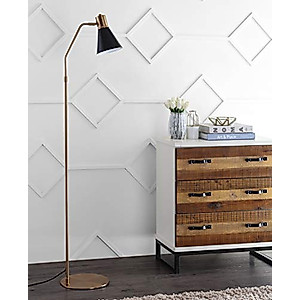 Safavieh FLL4042A Lighting Collection Grania Gold and Black 60-inch Floor Lamp, H