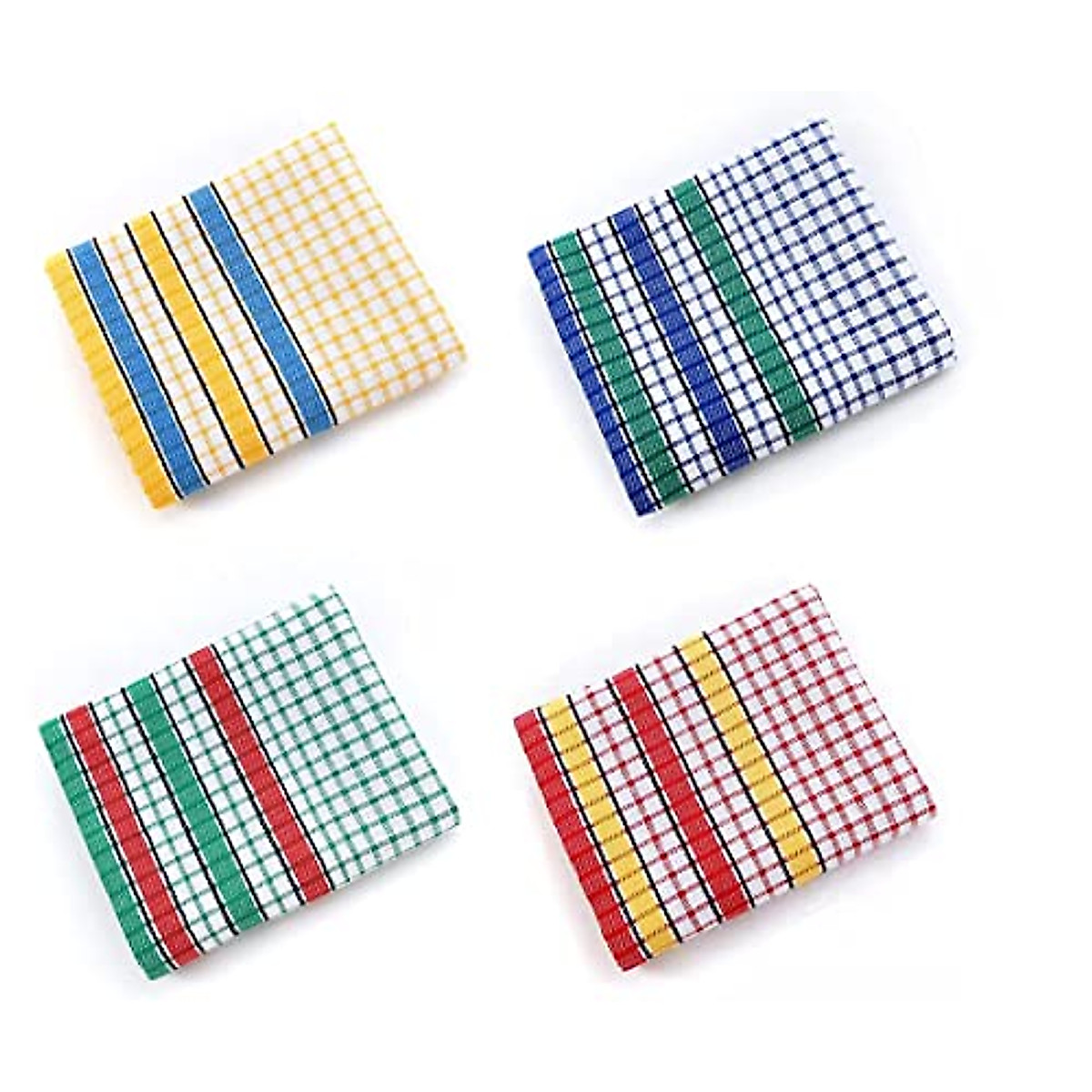 Gentlife Large Kitchen Dish Towels, 16 Inch x 26 Inch Bulk Absorbent Cotton Kitchen Towels Super Soft Dish Cloths, 4 Pack Bright Colorful Tea Towels Bar Towels for Washing Drying Dishes and Household